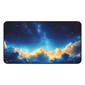 Celestial Sky Desk Mat Gamers Mat Blue Mouse Pad Computer Anti Slip Mat ...