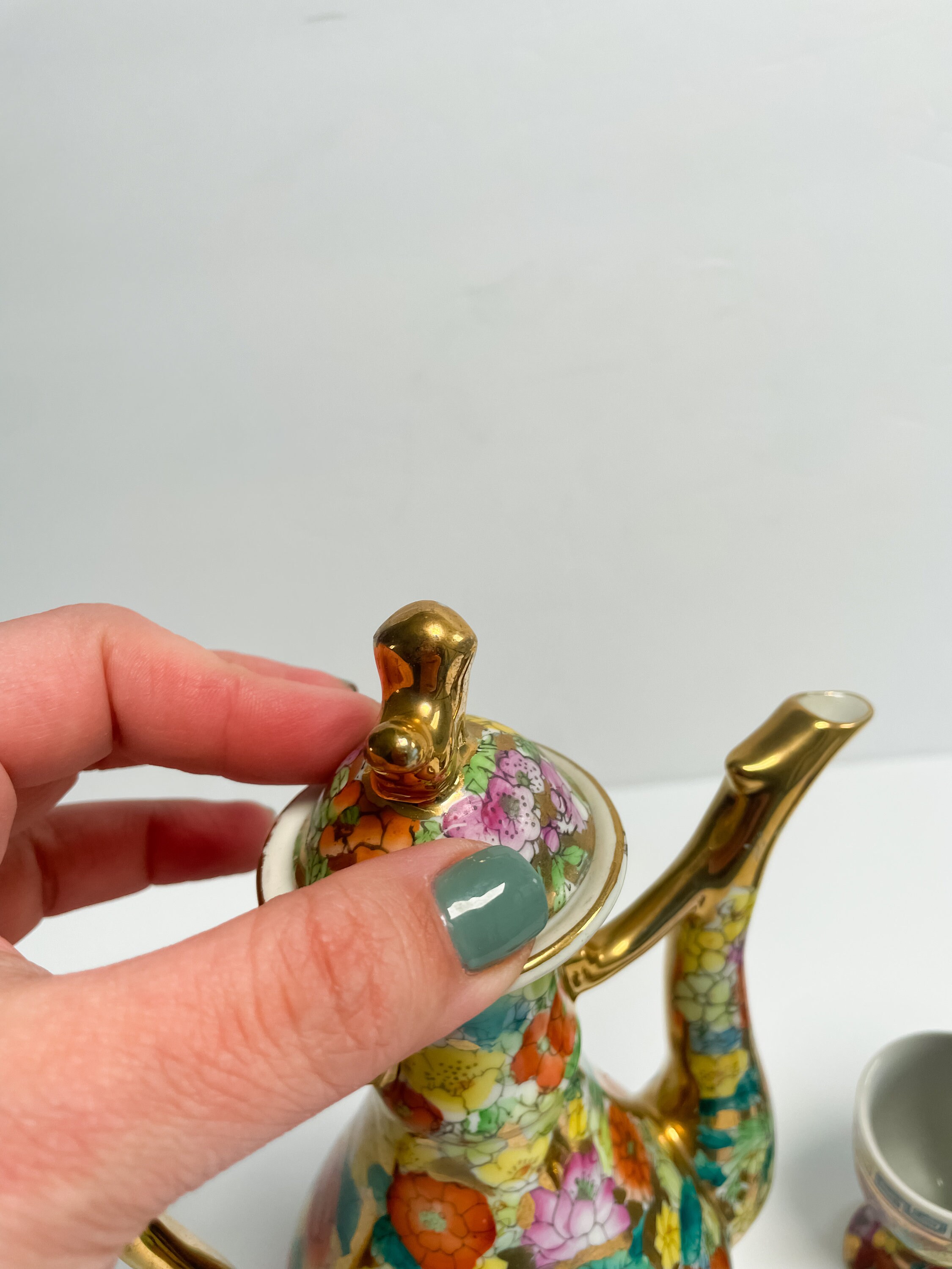 Vintage Chinese Mille Fleure Tea Set 8 Tea Cups - Etsy