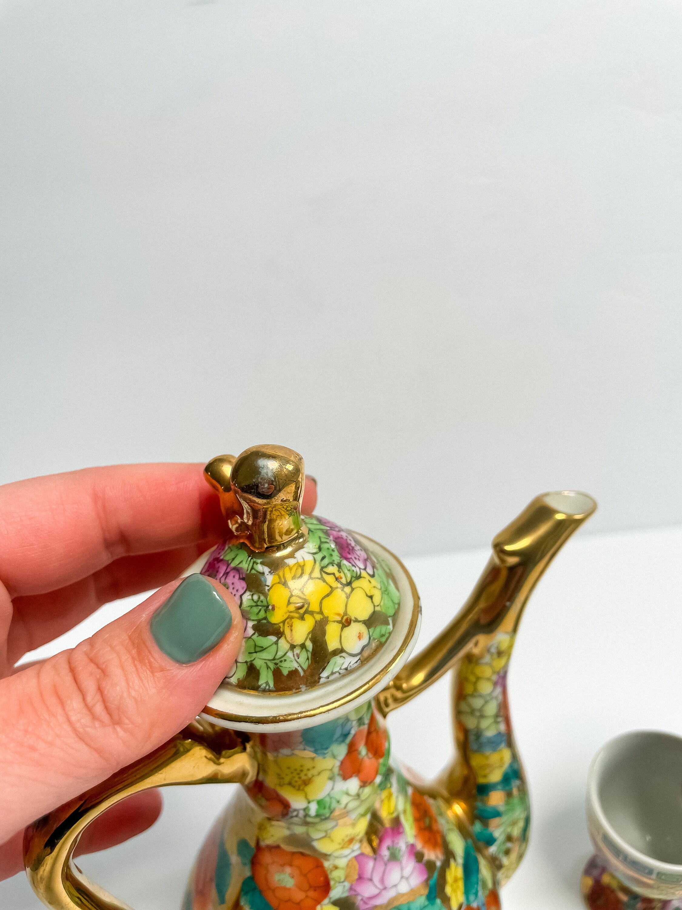 Vintage Chinese Mille Fleure Tea Set 8 Tea Cups - Etsy