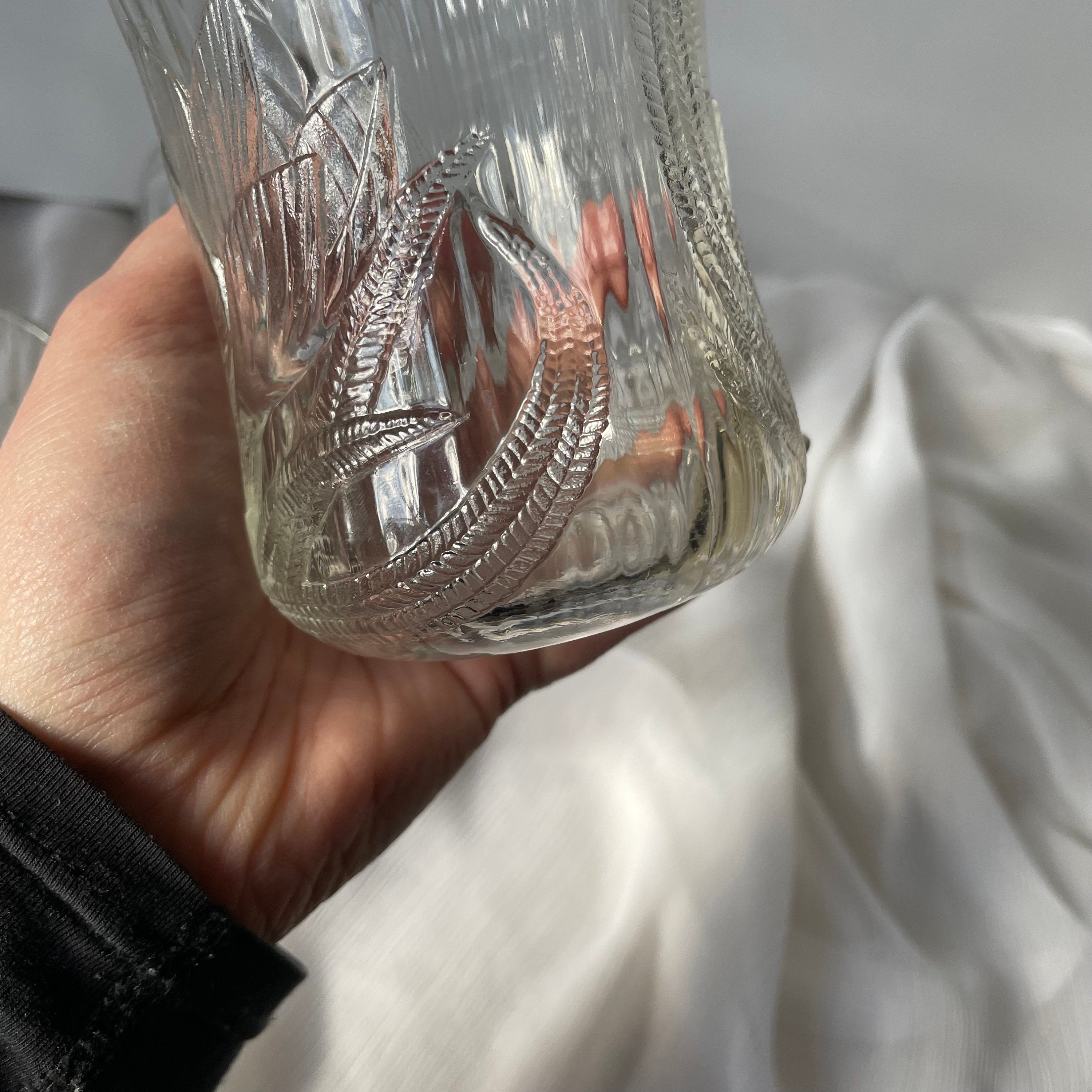 Vintage Arcoroc Glass Lotus Flower Set of 4 Mugs - Etsy