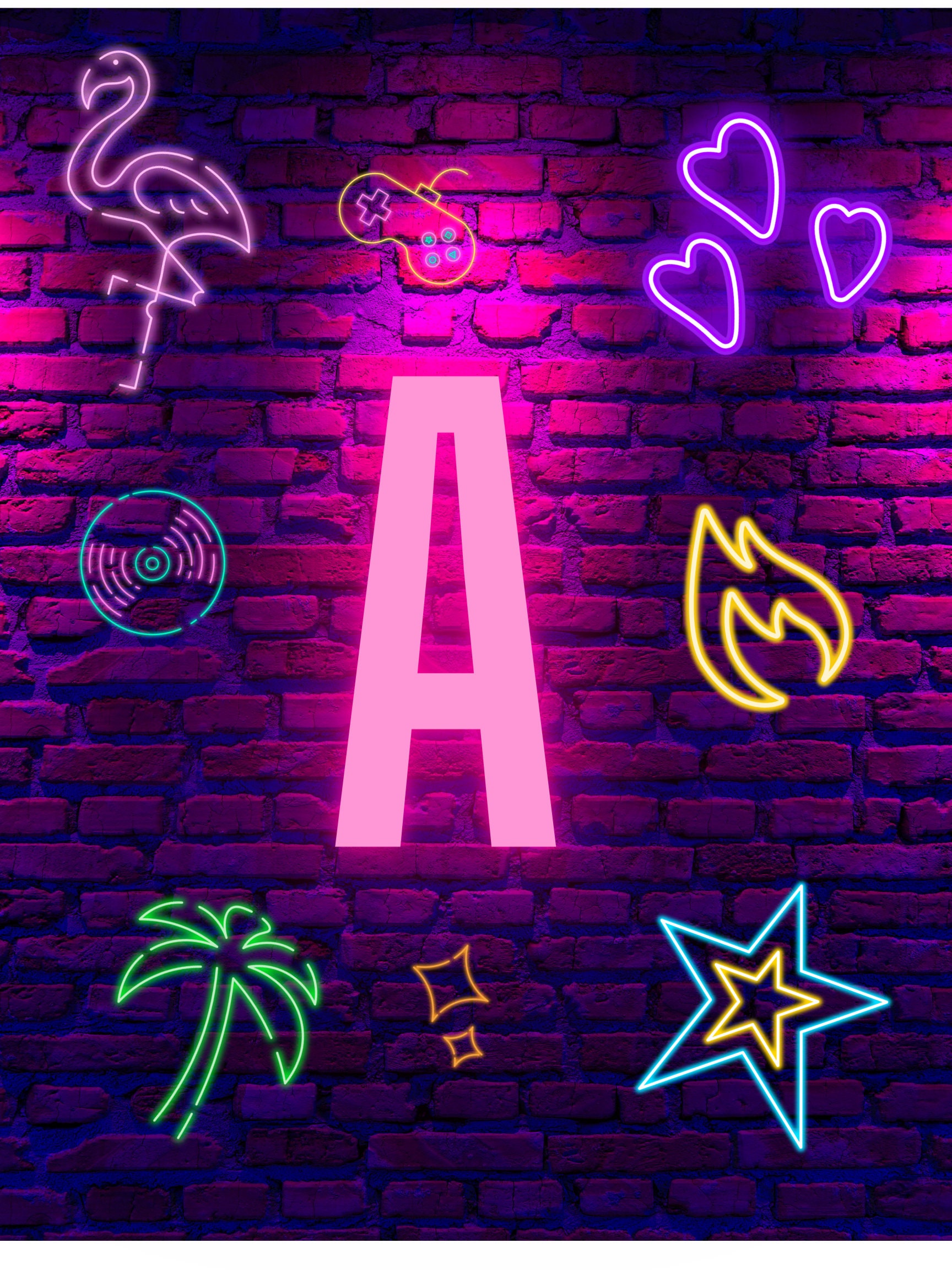 Print Your Digital Custom Neon Letter - Etsy