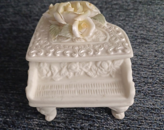 Vintage Porcelain Grand Piano Jewelry Box - Etsy