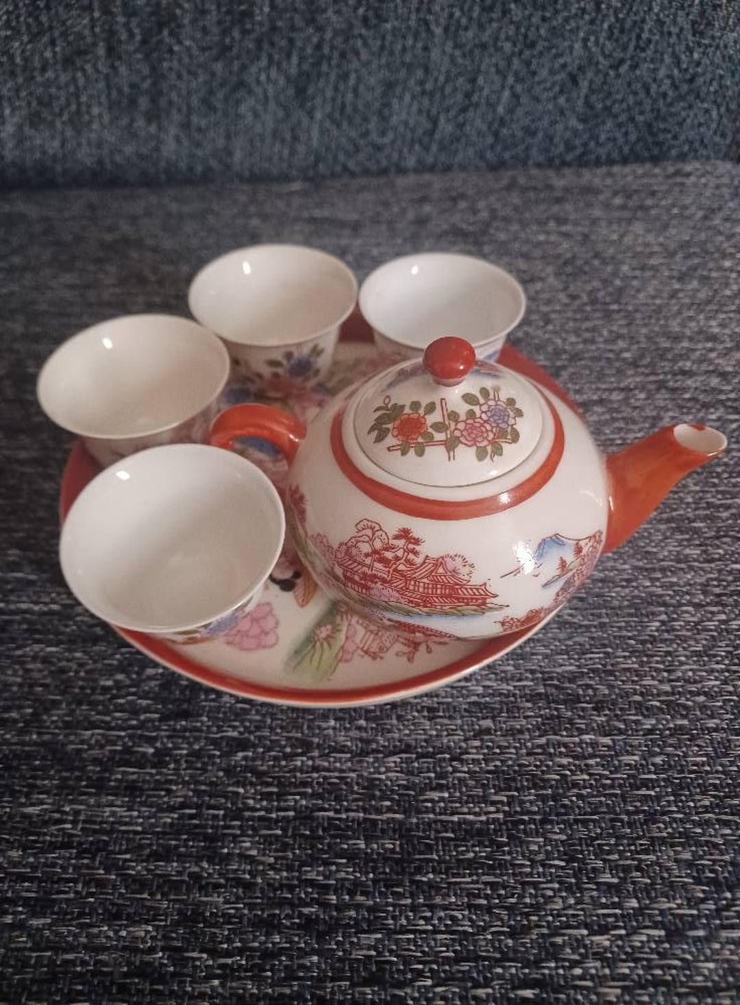 Katani Japanese Geisha Scene Miniature Tea Set for Dolls - Etsy