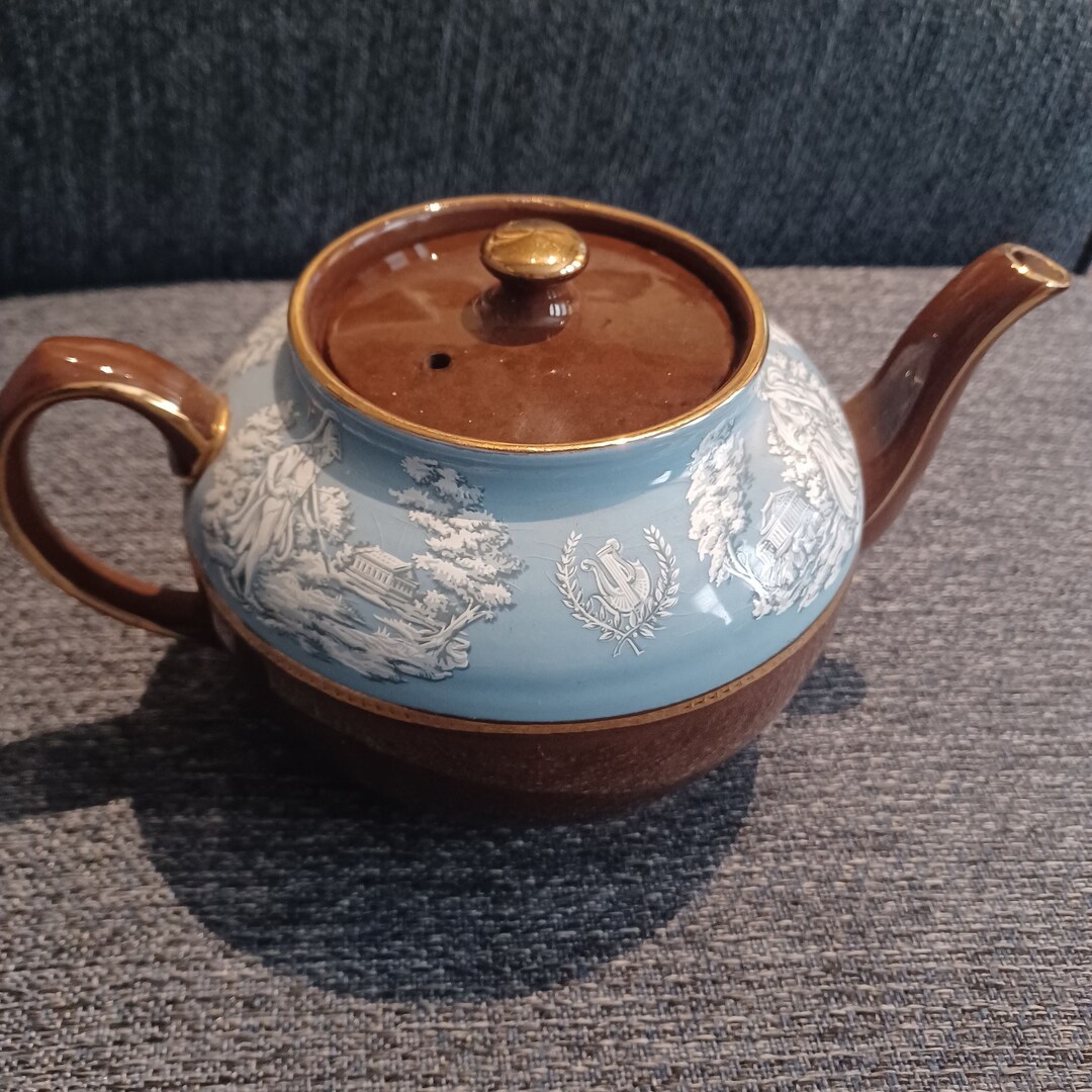 Vintage Sadler Staffordshire England Teapot With Greek Parthenon Design ...