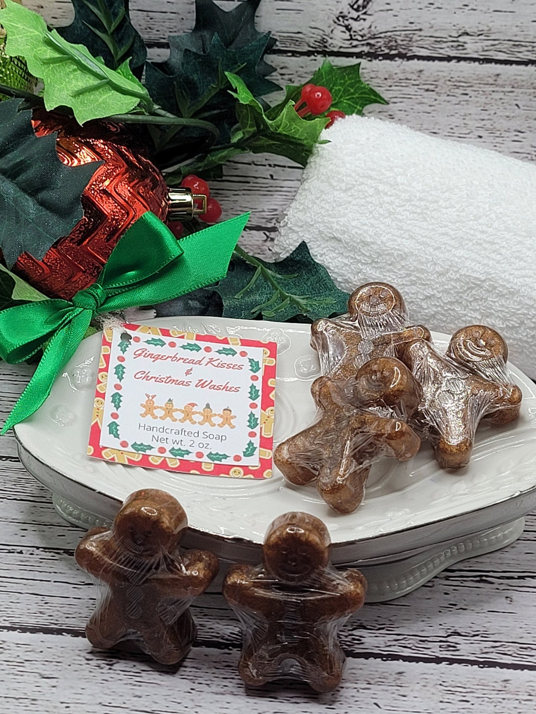 Gingerbread Christmas Soaps, Handcrafted Holiday Gift Set - Etsy