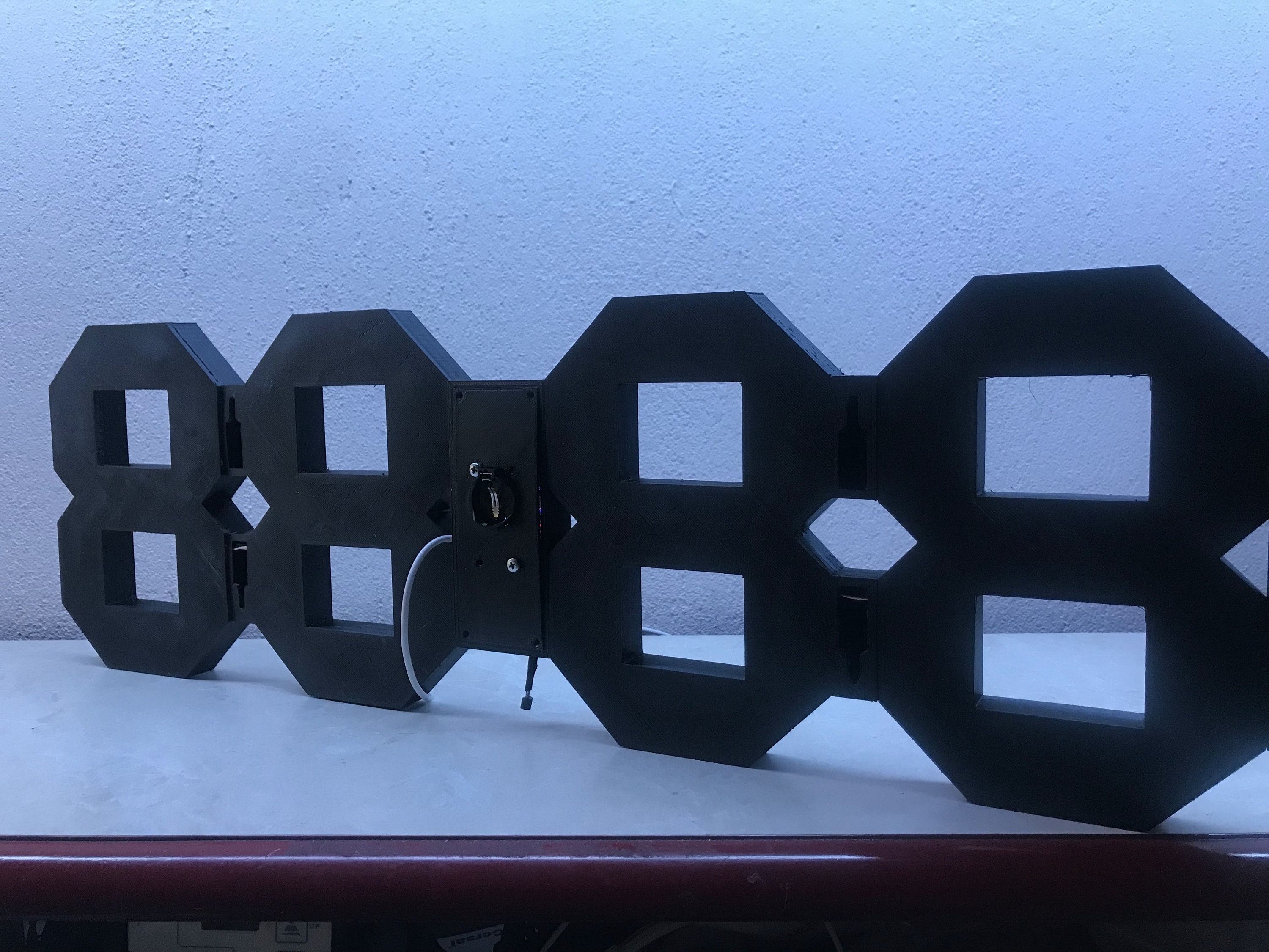 Wifi-enabled Large Digital Wall Clock | Countdown Timer | Thermometer ...