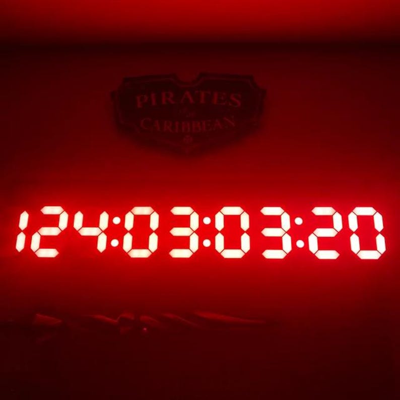 9-digit LED Countdown Timer: Wifi Digital Wall Clock - Etsy