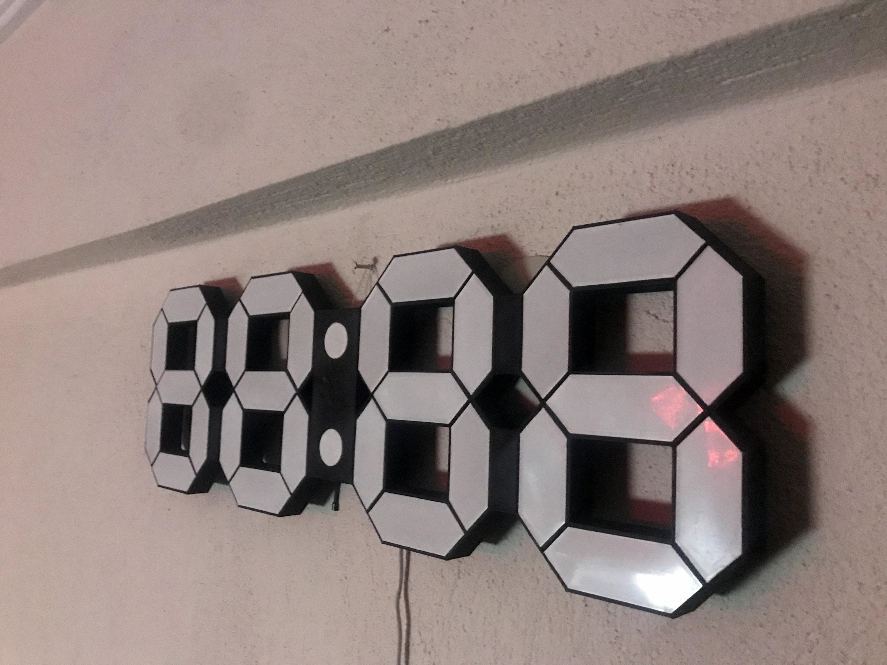 Wifi-enabled Large Digital Wall Clock | Countdown Timer | Thermometer ...