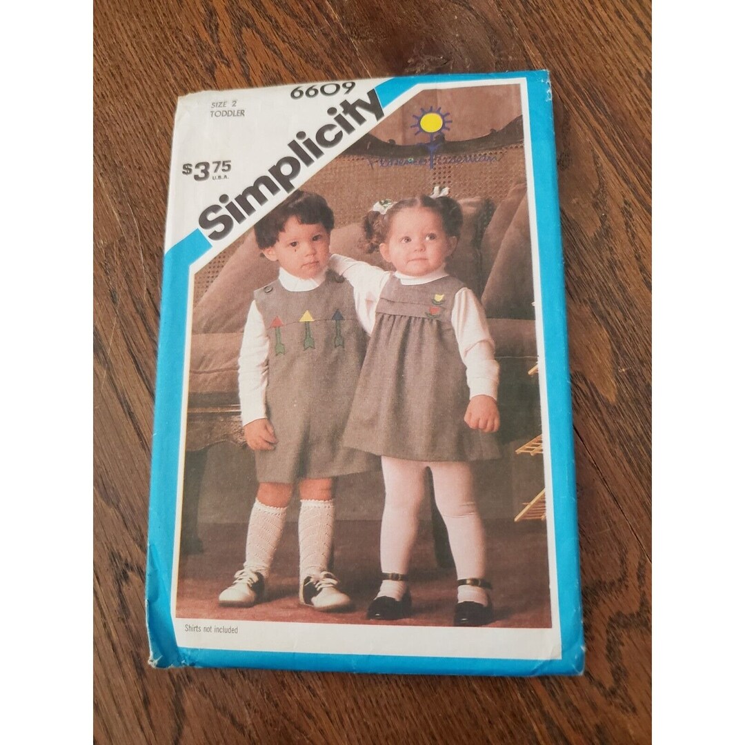 Vtg SIMPLICITY 6609 - Boys or Girls Overalls Romper & Jumper Pattern ...