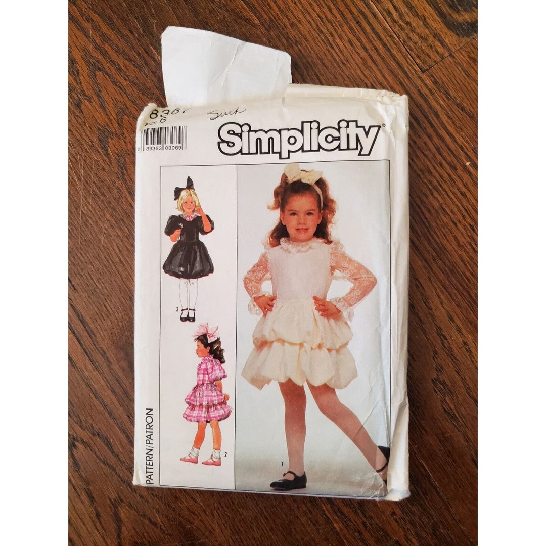 Vtg Simplicity 8367 Little Girls Bubble Dress Pattern 6 CUT - Etsy