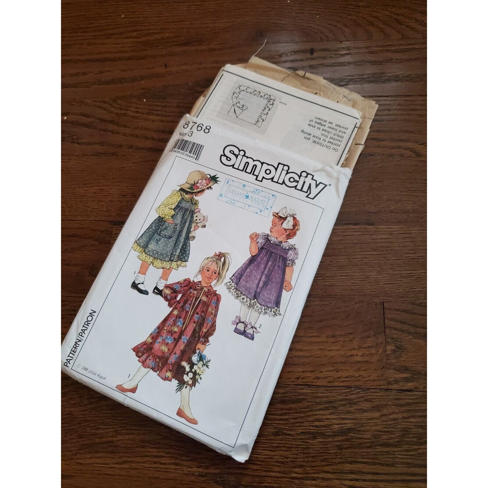 Vtg SIMPLICITY 8768 Dress and Jumper Size 3 CUT Vintage Pattern Lillian ...