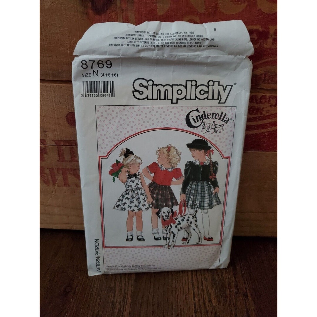 Vtg 1988 Simplicity Cinderella Sewing Pattern 8769 Dress & Jacket Size ...