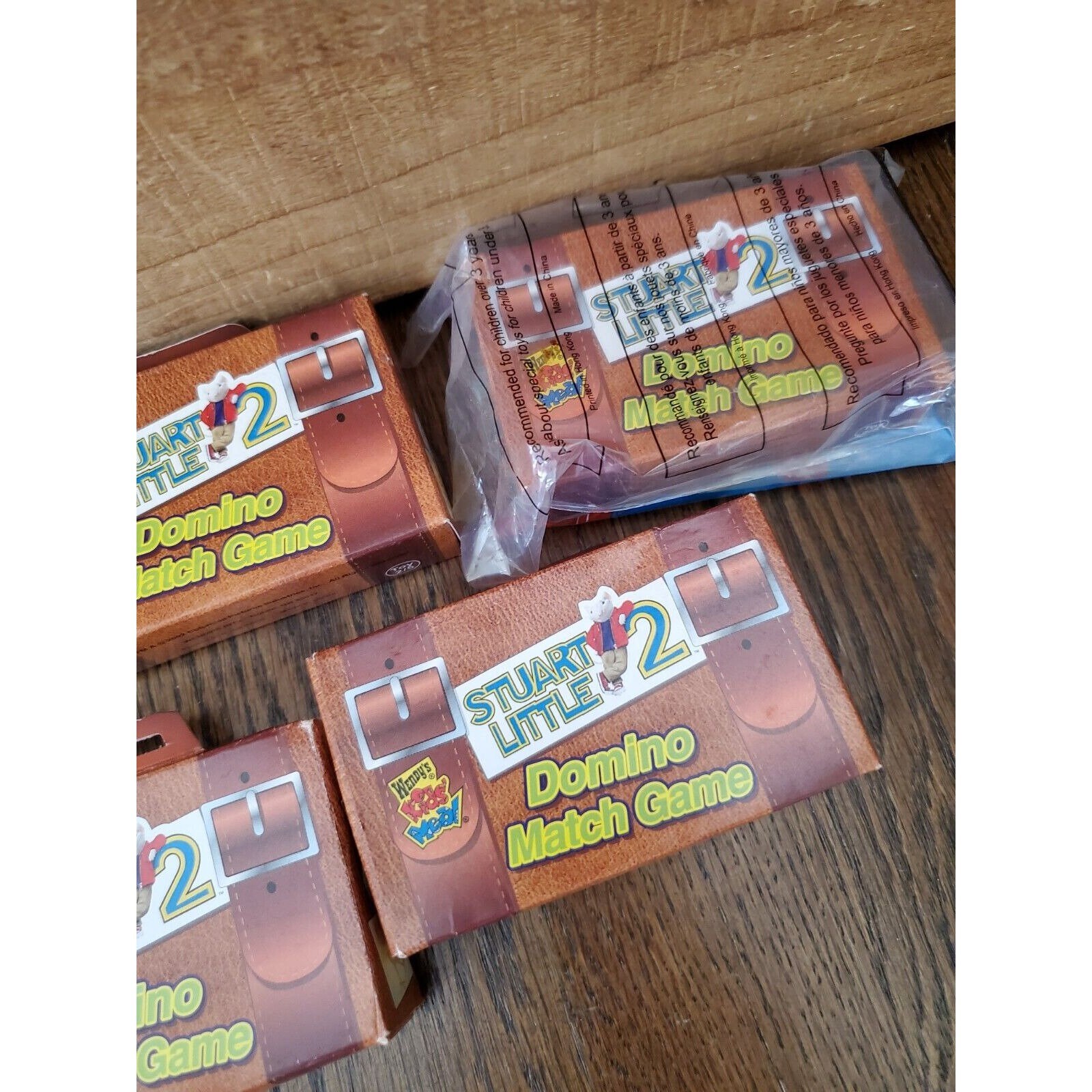 Lot of 5 NEW Wendy's Stuart Little 2 Domino Match Game Kids Meal Toy ...