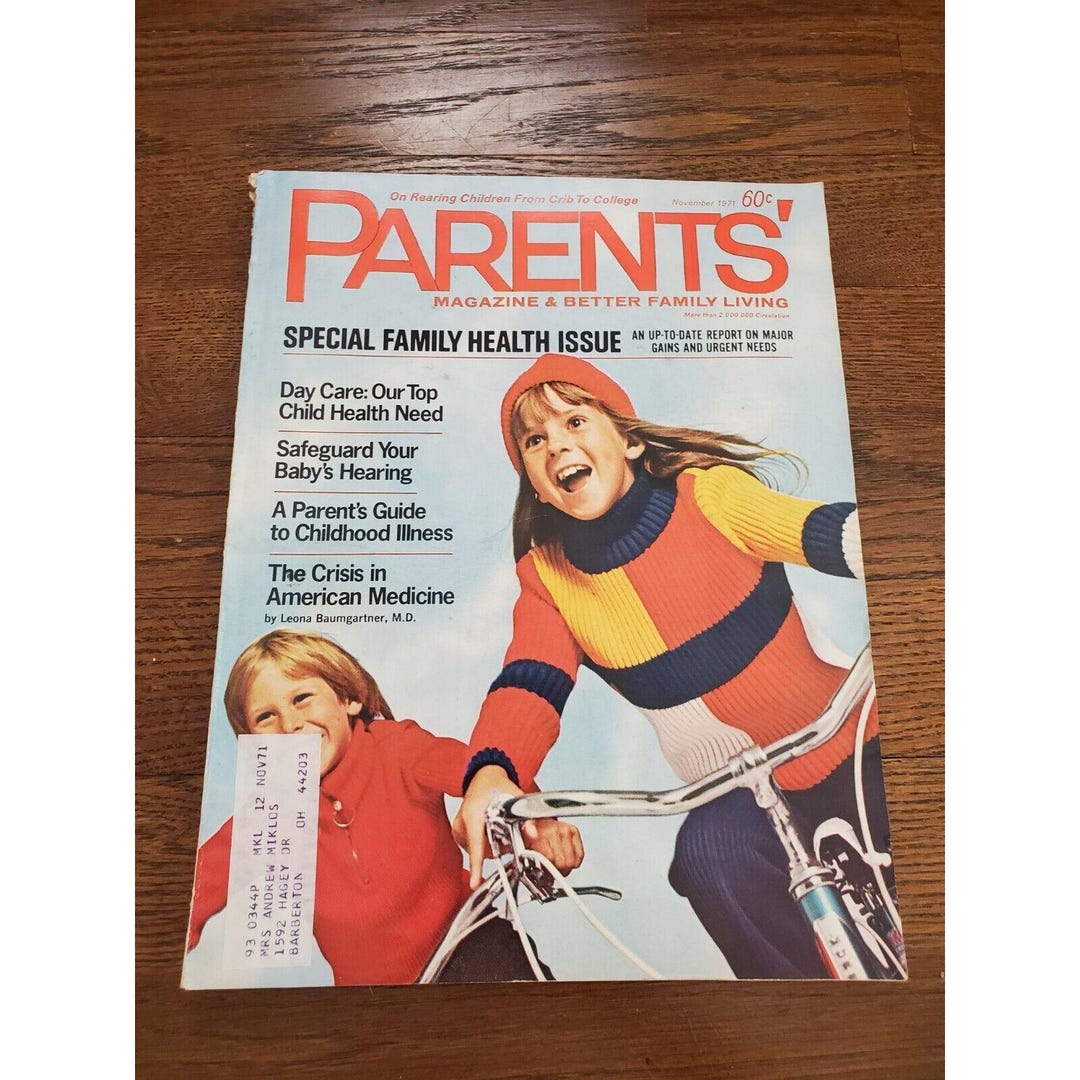 Vintage Parents Magazine November 1971 - Etsy