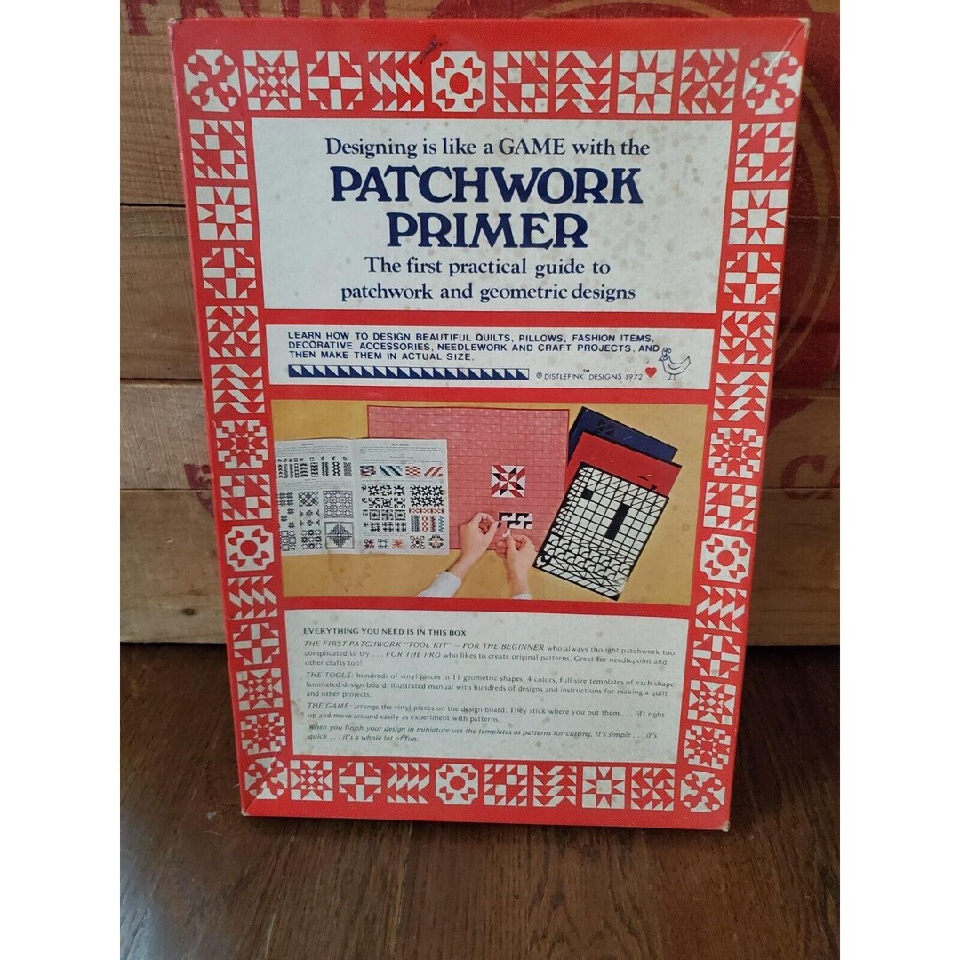 Vtg Patchwork Primer 1972 Distlefink Designs Quilt Quilting Layout GOOD ...