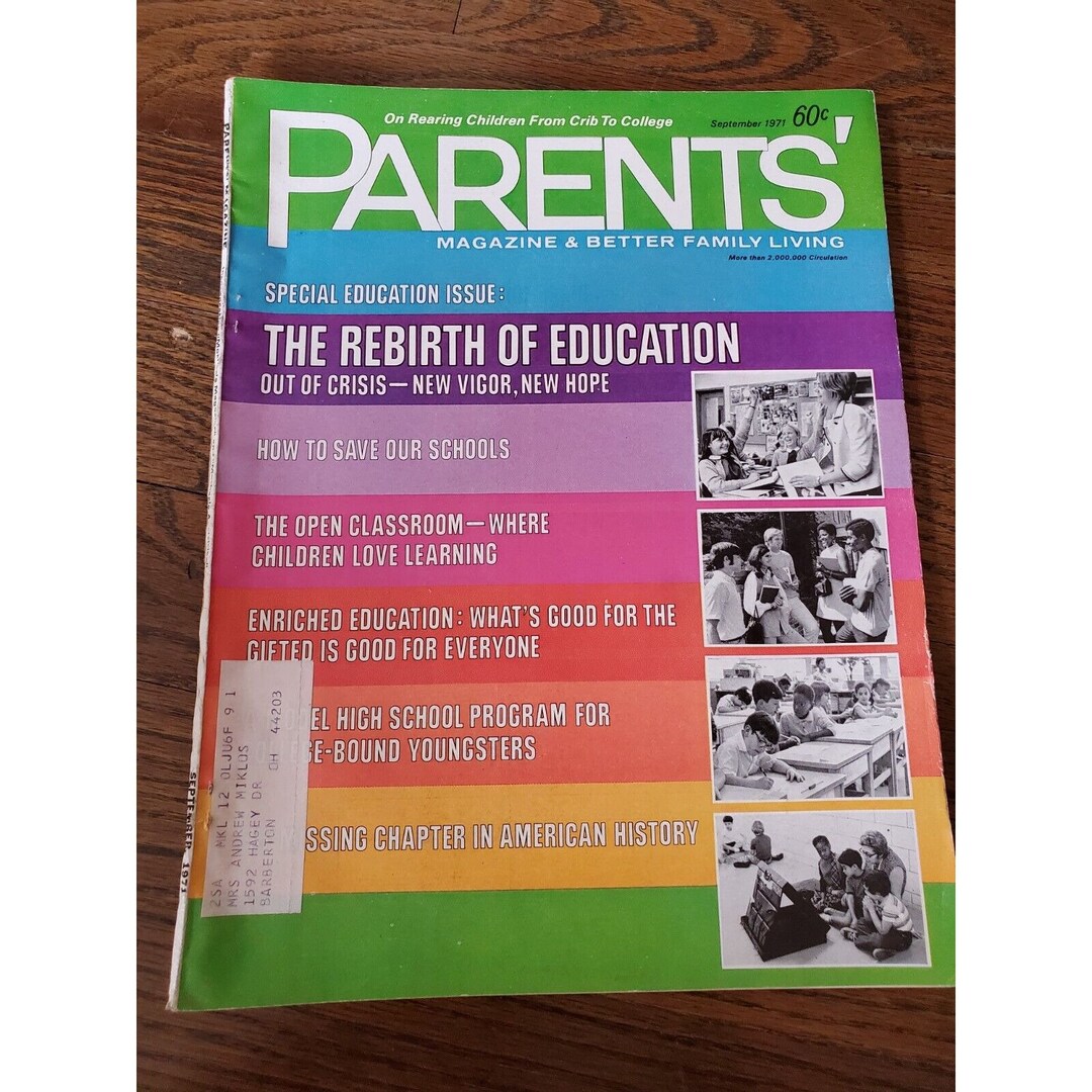 Vintage Parents Magazine September 1971 - Etsy