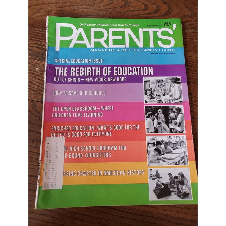 Vintage Parents Magazine September 1971 - Etsy