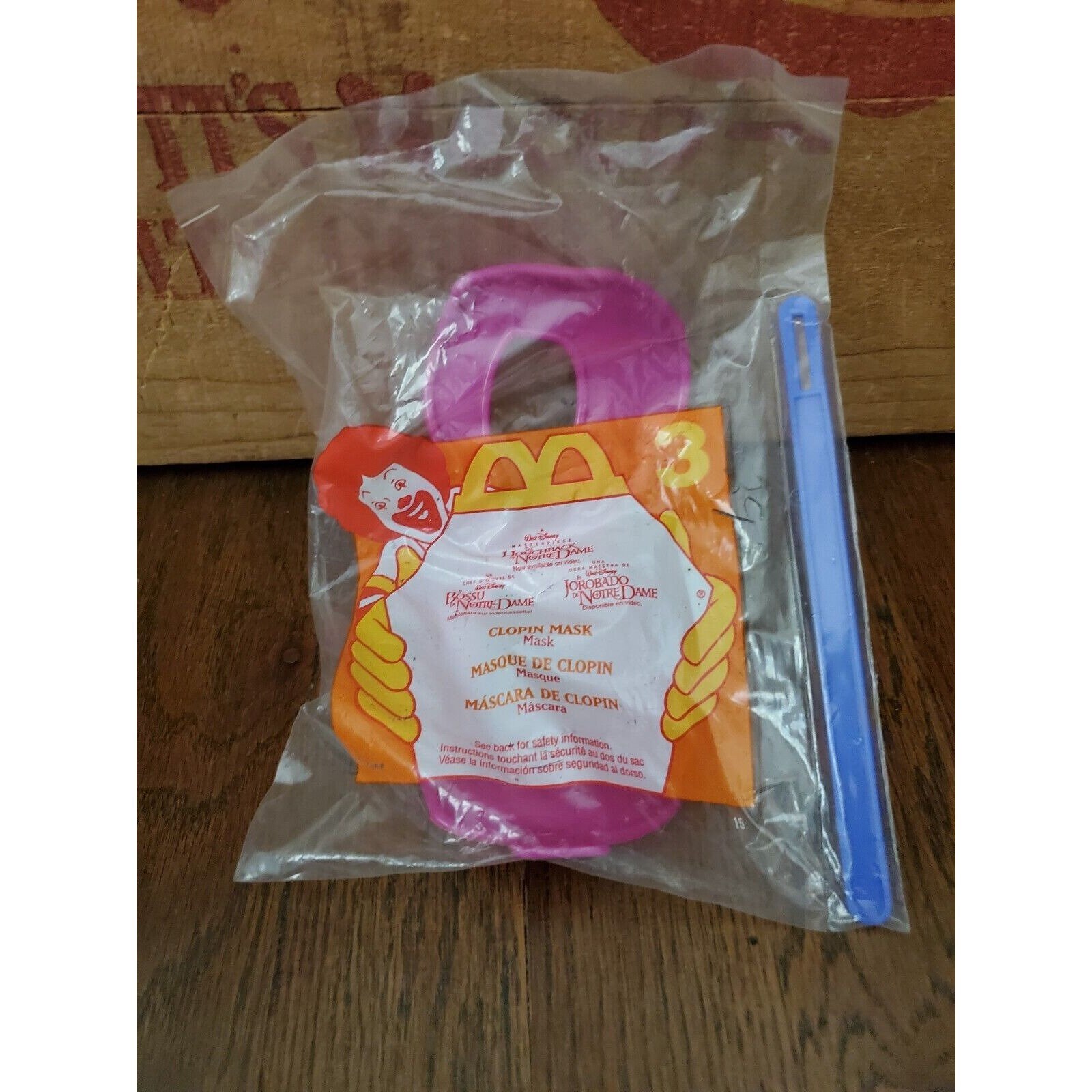 NEW Mcdonalds Hunchback of Notre Dame Clopin Mask #3 Happy Meal Toy ...