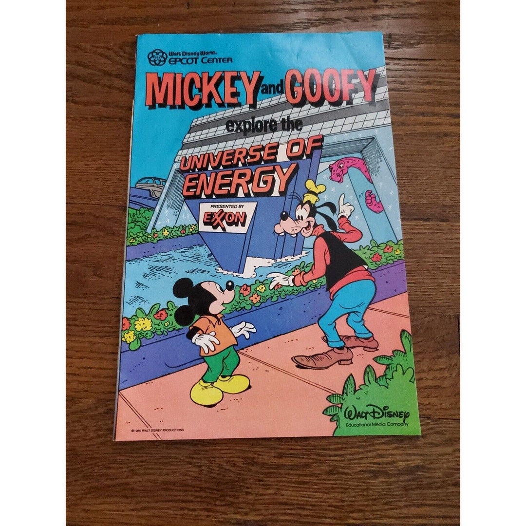 1985 Disney World Epcot Mickey Goofy Explore the Universe of Energy ...