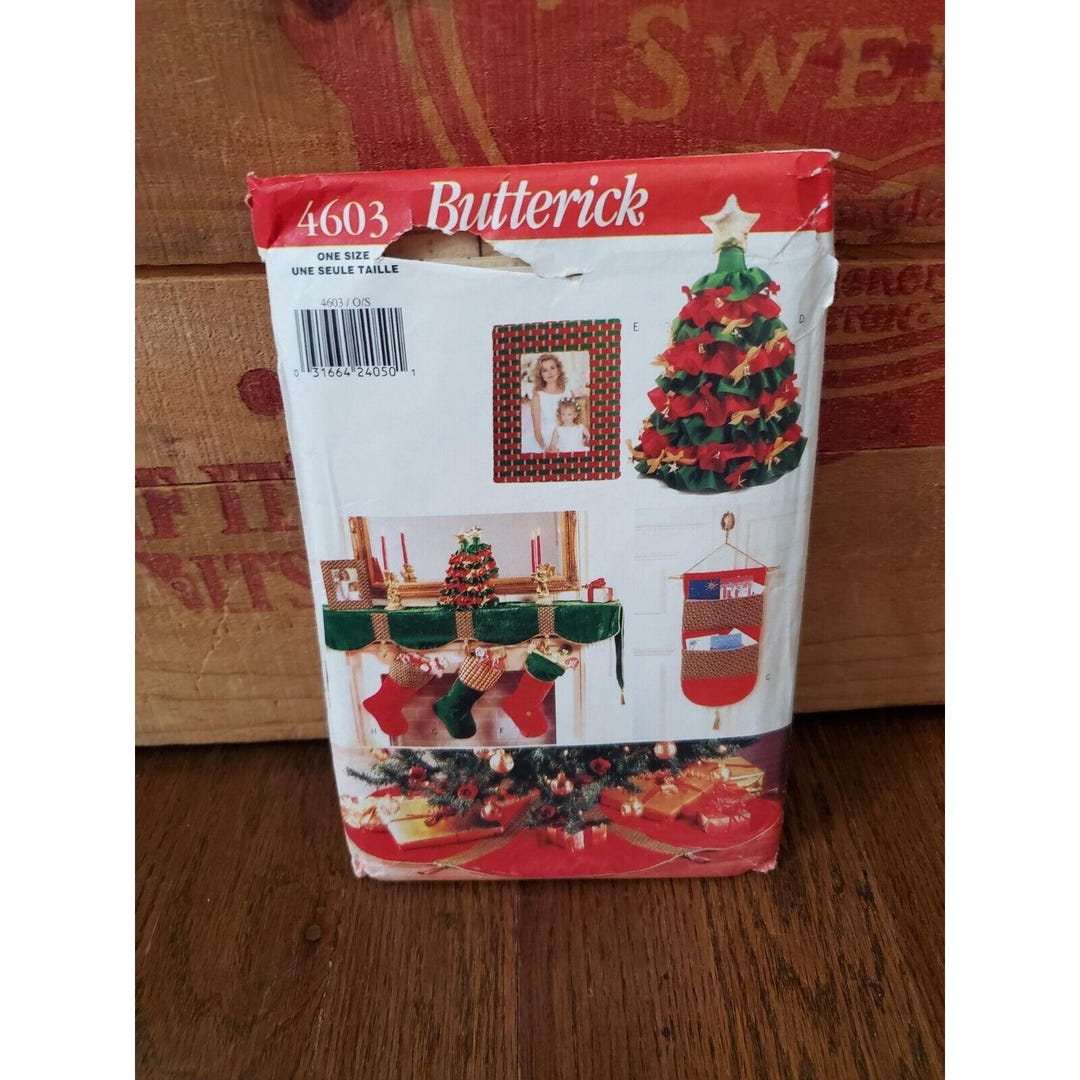 Vtg UNCUT Butterick 4603 SEWING Pattern Christmas Accessories Holiday ...