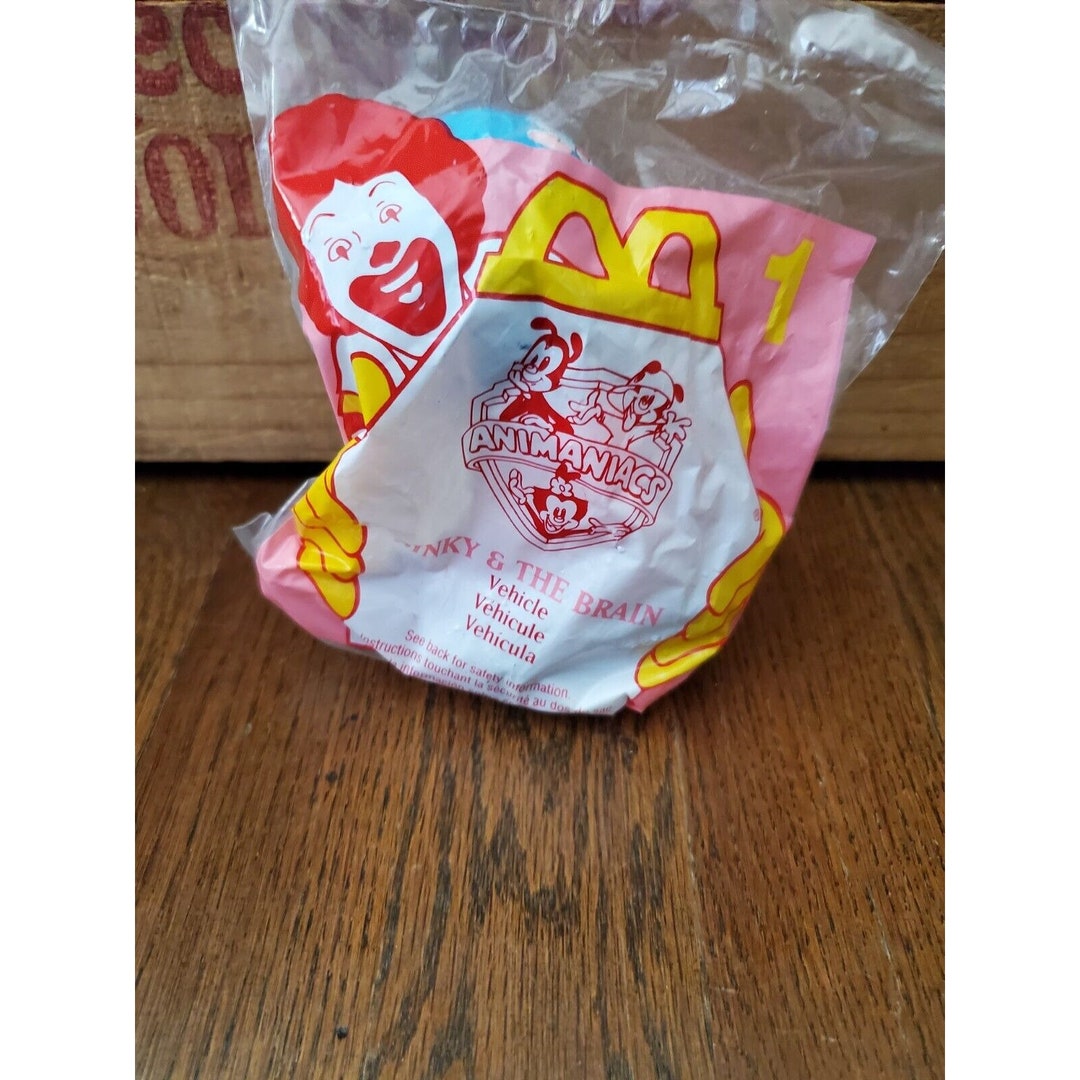 Vtg NEW Pinky and the Brain Toy 1994 Mcdonalds Happy Meal WB Animaniacs Dozer - Etsy