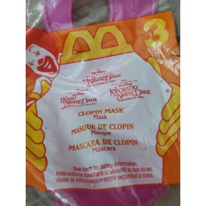 NEW Mcdonalds Hunchback of Notre Dame Clopin Mask #3 Happy Meal Toy ...