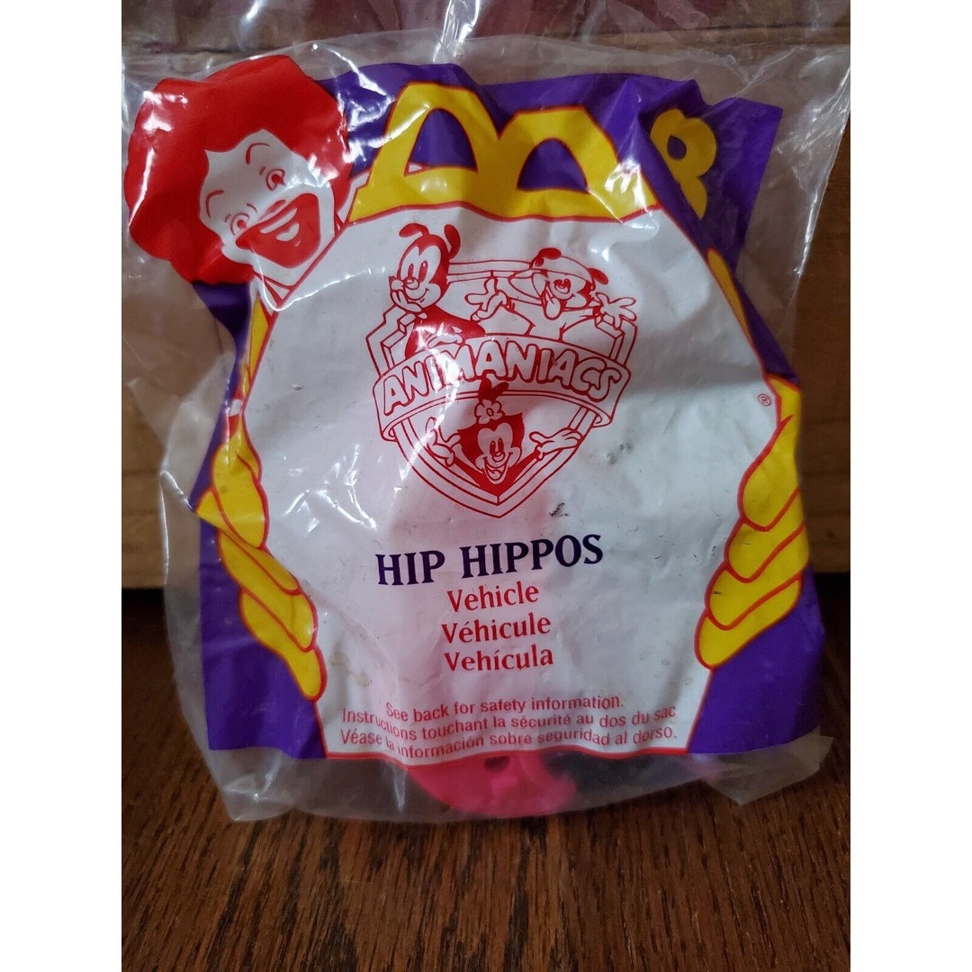Vtg NEW Kissing Hip Hippos Animaniacs Figure 1994 Mcdonalds Happy Meal ...