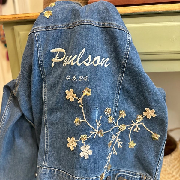 Embellished Denim Jacket - Etsy