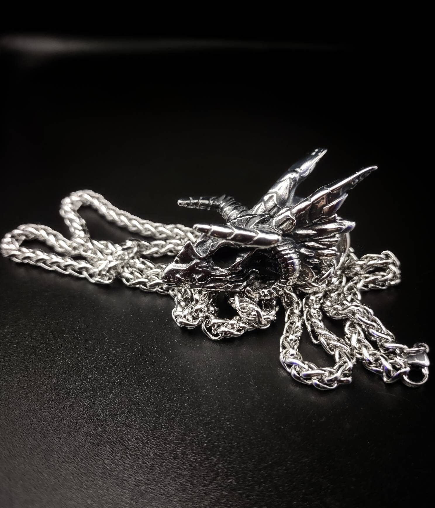 King Horned Dragon Fantasy Smaug Lord Nordic Celtic - Etsy