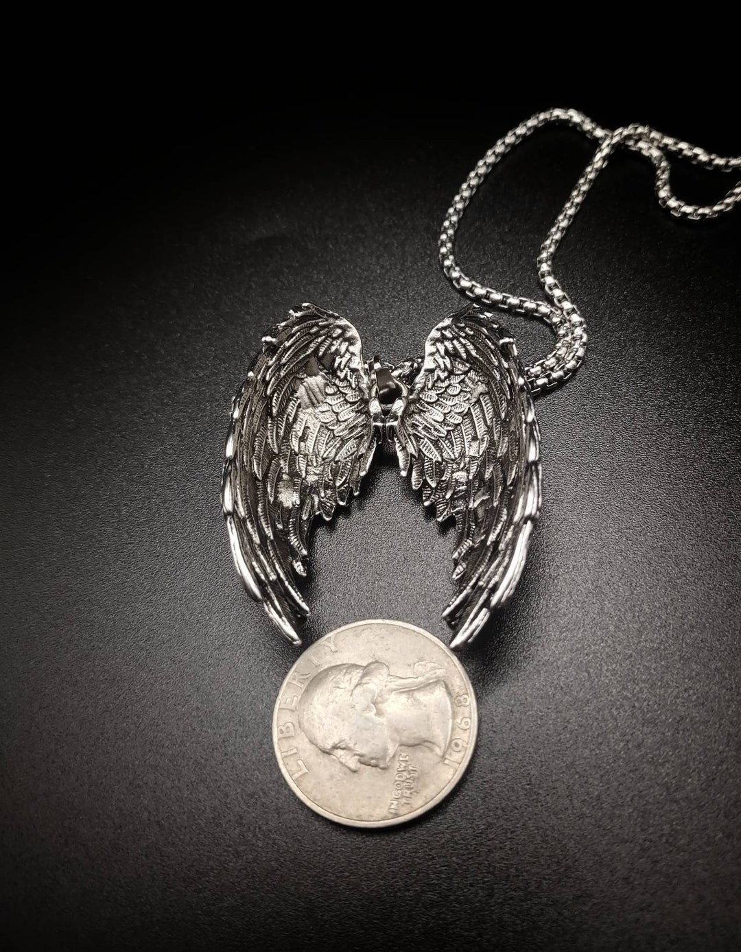 Angel Wing Memorial Stainless Alloy Necklace Pendant - Etsy