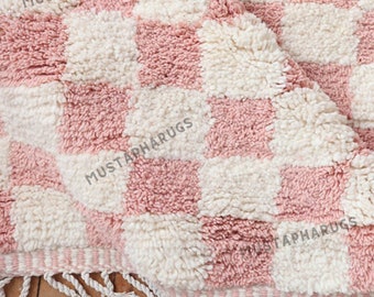 Pink Checkered Rug - Etsy