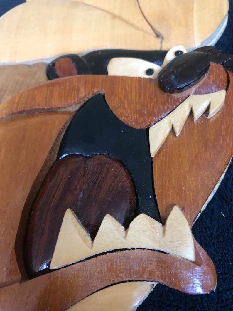 Intarsia Tasmanian Devil Wooden Wall Plaque - Etsy