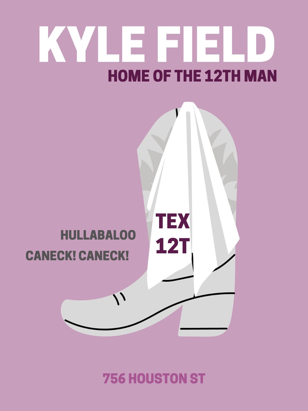 Kyle Field Preppy Poster - Etsy