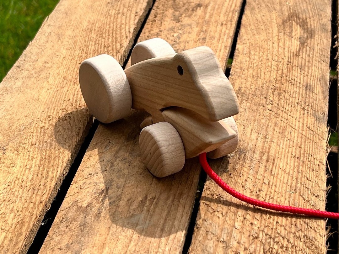 Handmade Natural Wood Rolling Frog - Etsy
