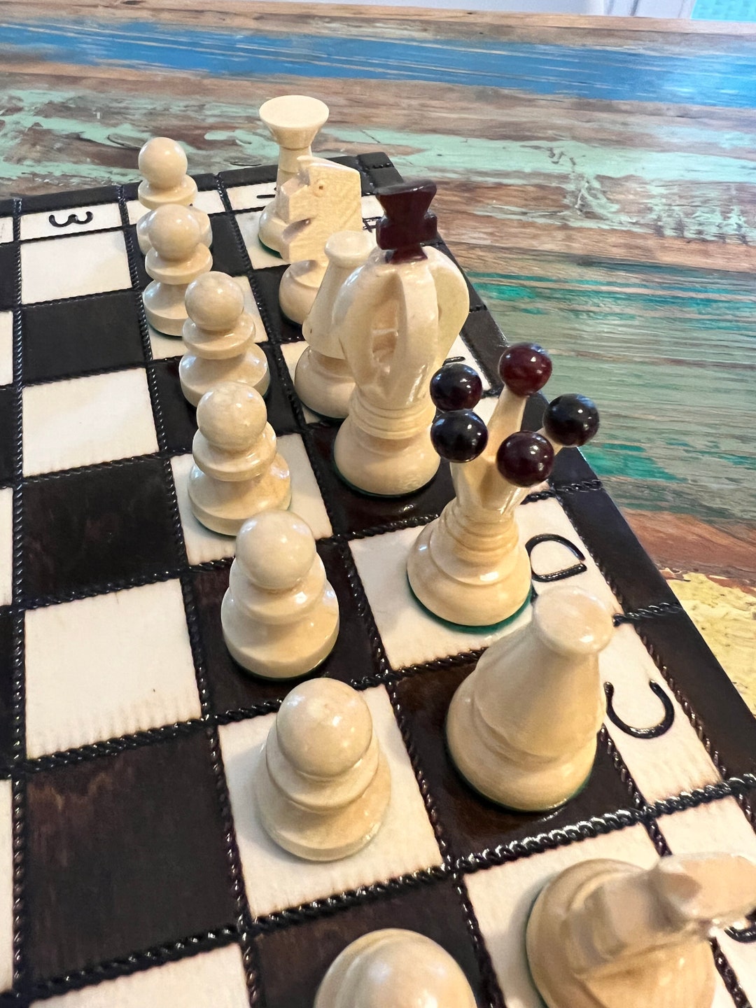 Handmade Wooden royal Chess Set - Etsy
