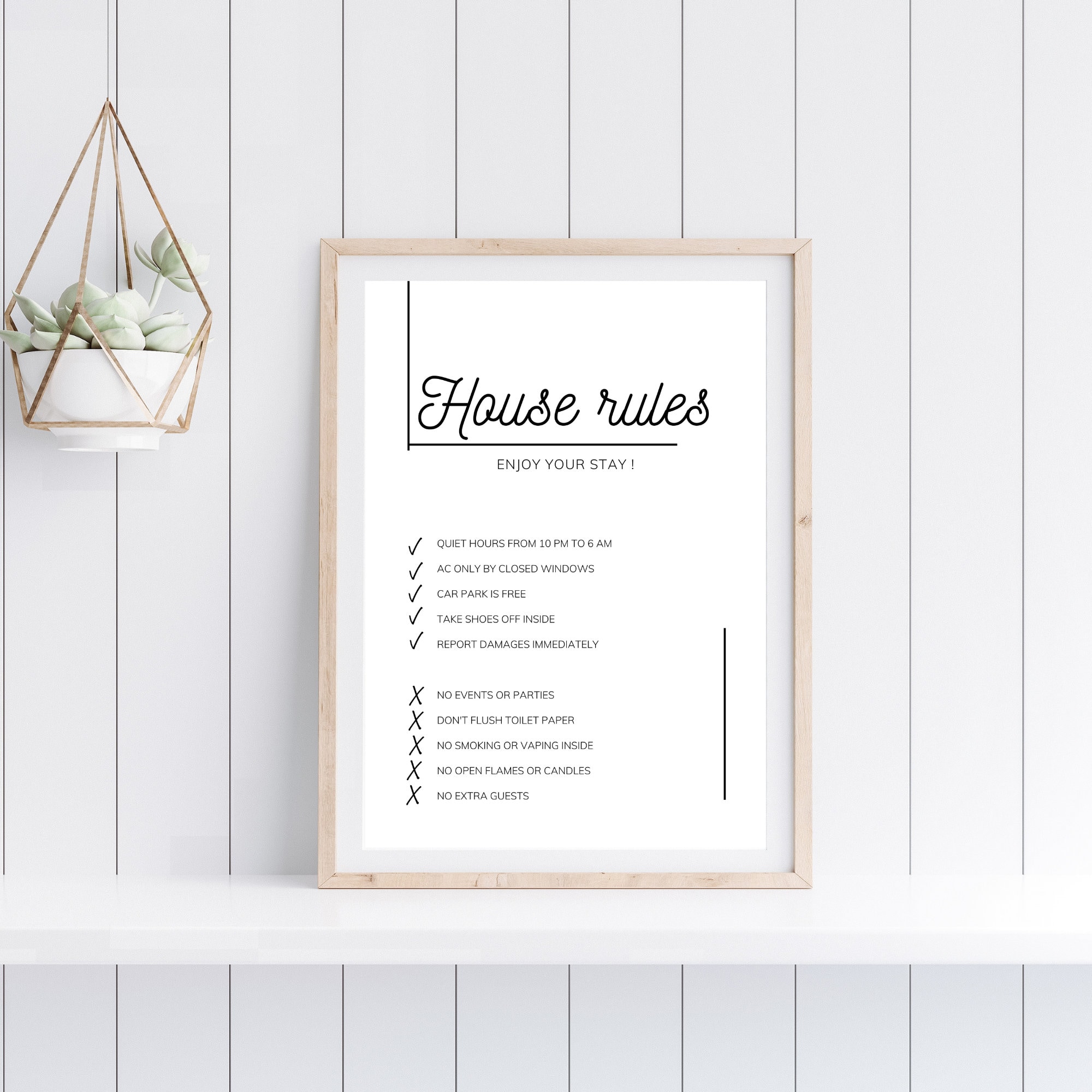 AIRBNB HOUSE RULES Template Editable Airbnb Signs Airbnb - Etsy UK