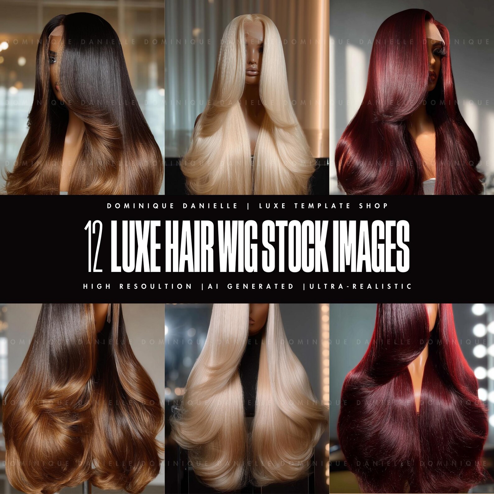 Luxury Beauty Stock Photos: Lace Front Wigs , Raw Hair (3000x3750 Px ...