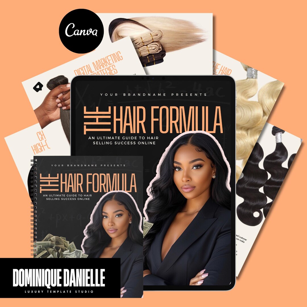 Hair Business PLR Ebook Template – 20-page Editable Hair Seller Guide ...