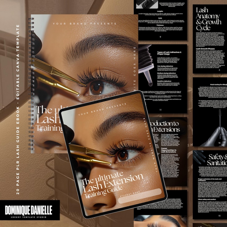 Lash Extension PLR Ebook Template: 20-page DIY Guide (canva Editable ...