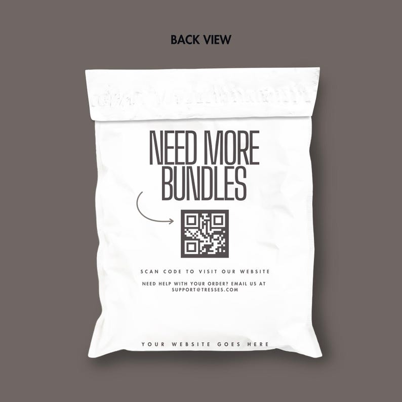 Luxury Hair Bundle Polymailer Template: Editable Packaging Design ...