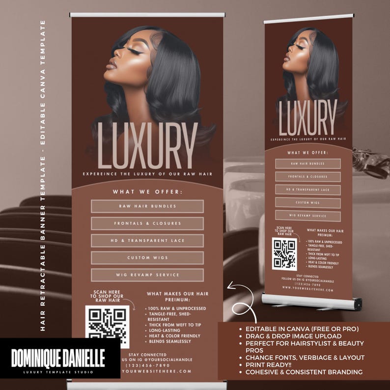 Beauty Retractable Banner, Hair Banner, Hairstylist Marketing, Hair ...