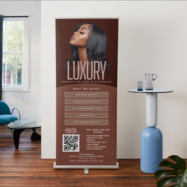Beauty Retractable Banner, Hair Banner, Hairstylist Marketing, Hair ...