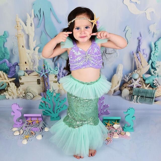 Enchanting Mermaid Costume for Girls Purple and Blue Mermaid - Etsy UK