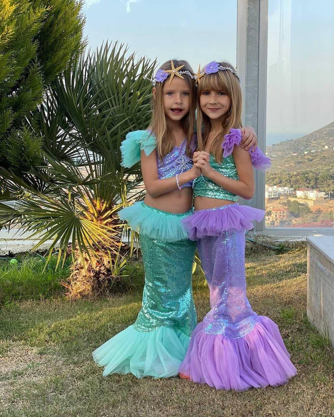 Enchanting Mermaid Costume for Girls Purple and Blue Mermaid - Etsy UK