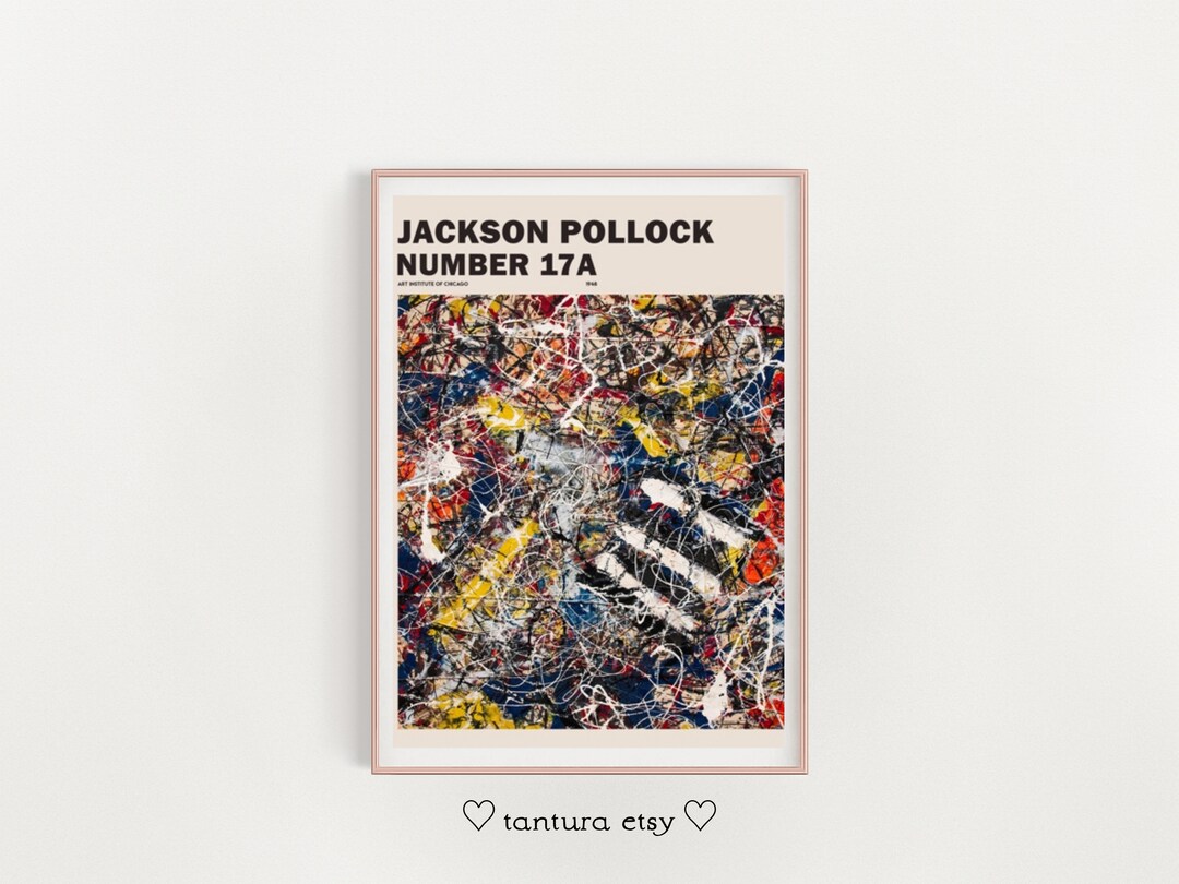 Jackson Pollock Number 17a. Aesthetic Print. Trendy Poster. Vintage ...