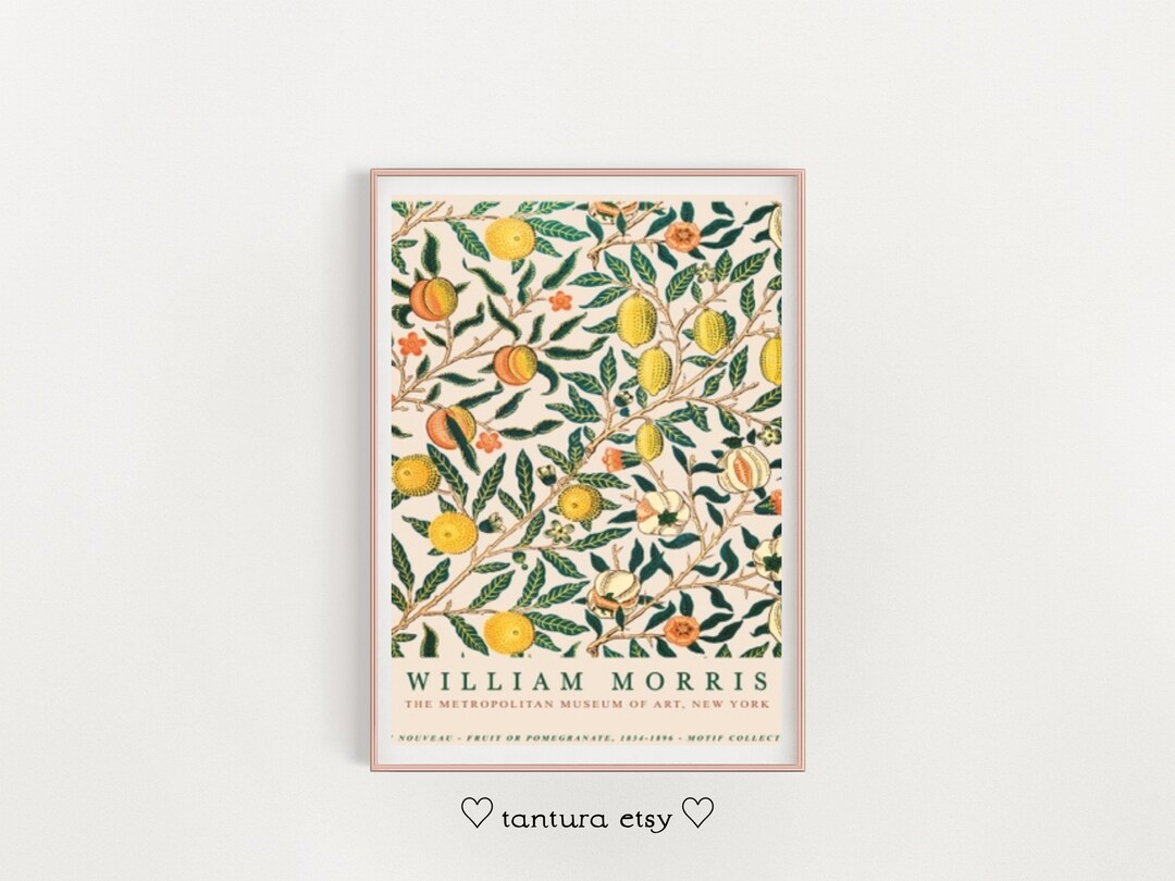 William Morris Lemon Art. Vintage Art Print. Trendy Poster. Vintage ...