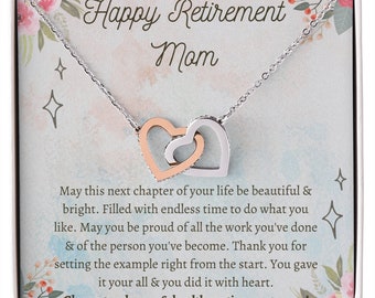Happy Retirement Mom Necklace - Etsy