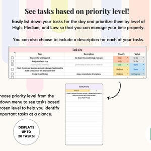 Daily Task Tracker Google Sheet, to Do List Spreadsheet, Task ...