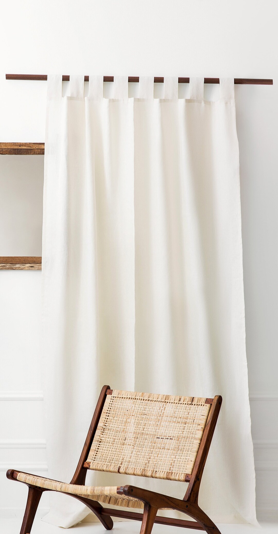 Tab Top Linen Blackout Curtain – Single Panel, Custom Size - Etsy