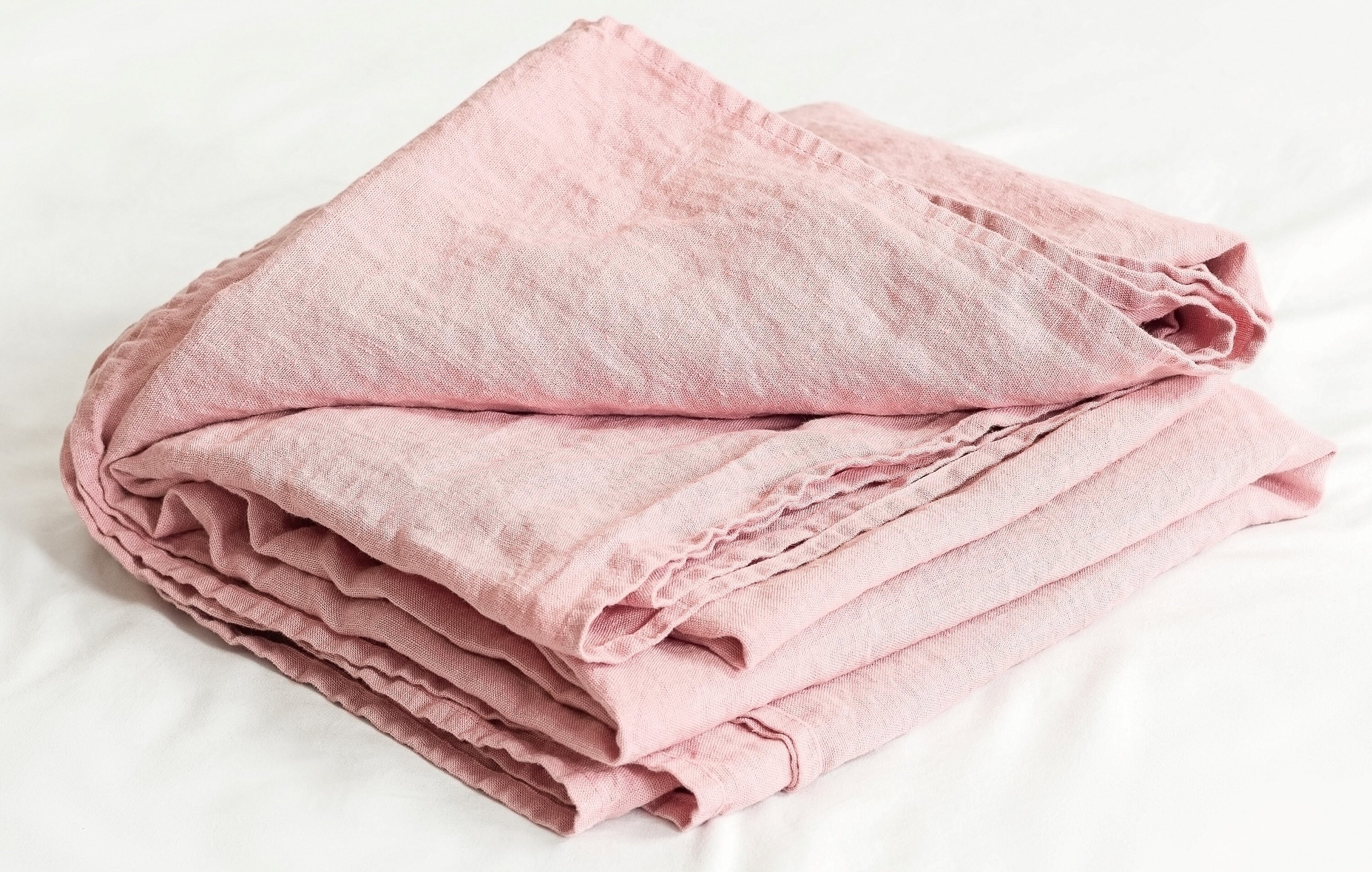 Pink Linen Sheet Set Queen: Stone Washed Bedding, 4-piece - Etsy